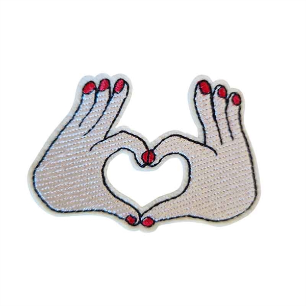 Strygemærke hjertetegn 7,5x5 cm I Køb nu